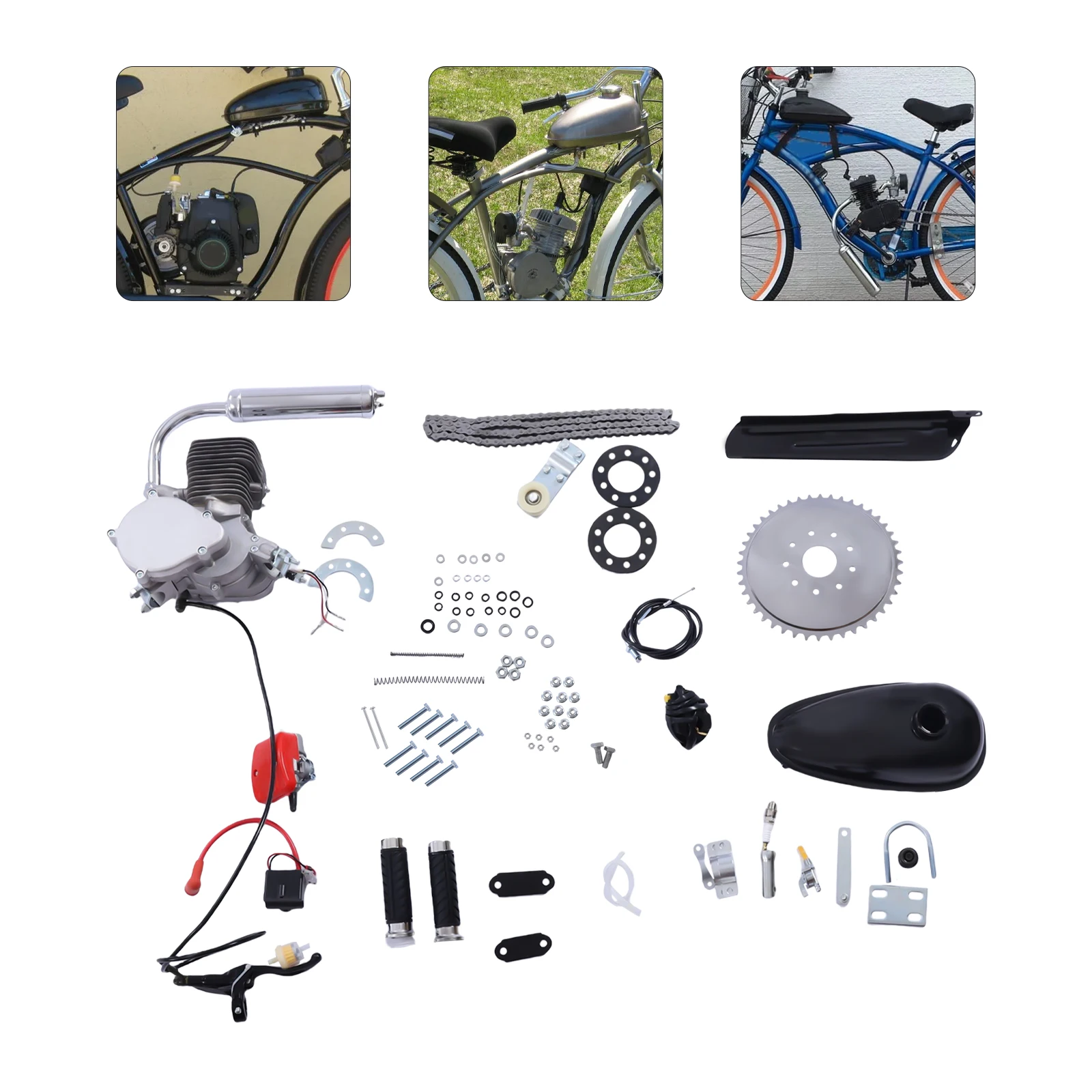 100cc-2-Stroke-Bicycle-Gasoline-Engine-Motor-Kit-Upgrade-Hydraulic ...