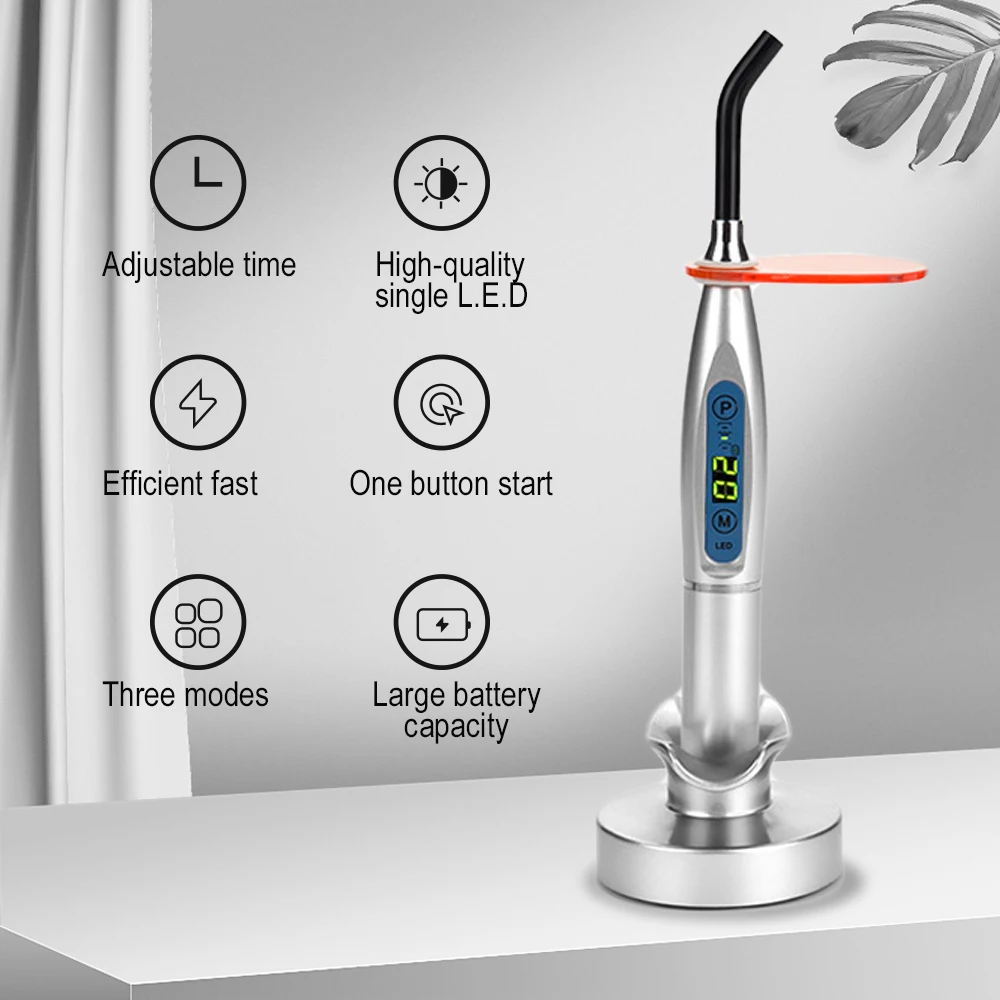 LED-Dental-Wireless-1-Second-Light-Curing-With-Photopolymerizer-Lamp ...