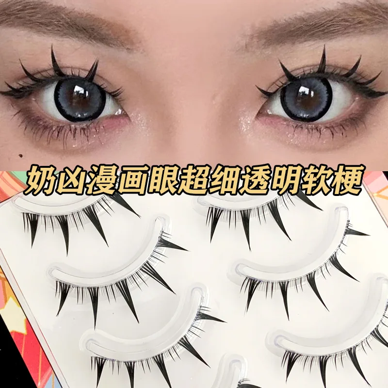Fairy-5-Pairs-Natural-Thick-False-Eyelashes-Handmade-Manga-Eyelashes ...