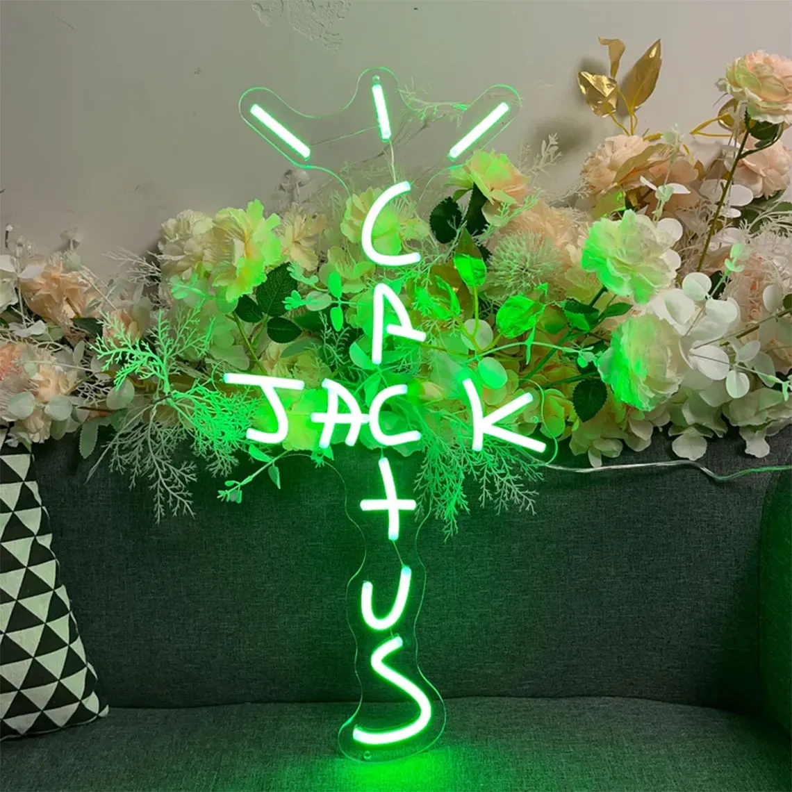 Cactus Jack Neon Sign Rap Talking Sign Led Light Anime Wall Art Decor ...
