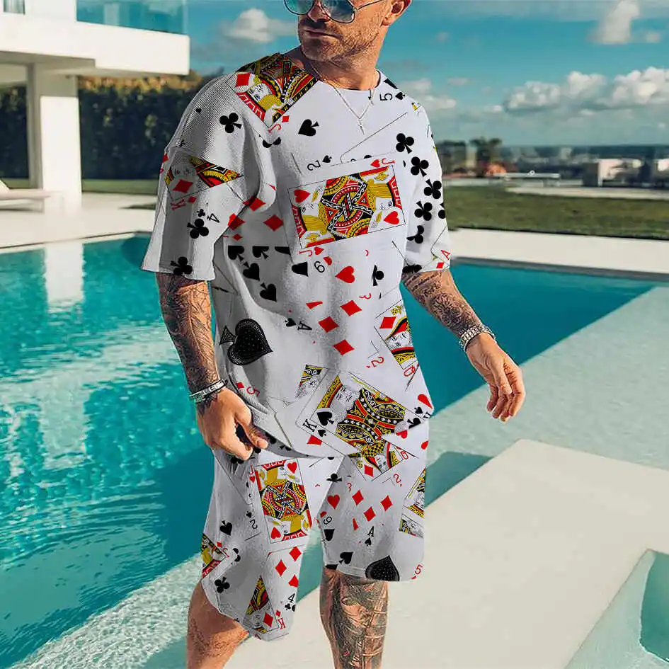 Summer-Men-s-Tracksuit-Fashion-Playing-Cards-Spades-T-Shirt-Set-3D ...