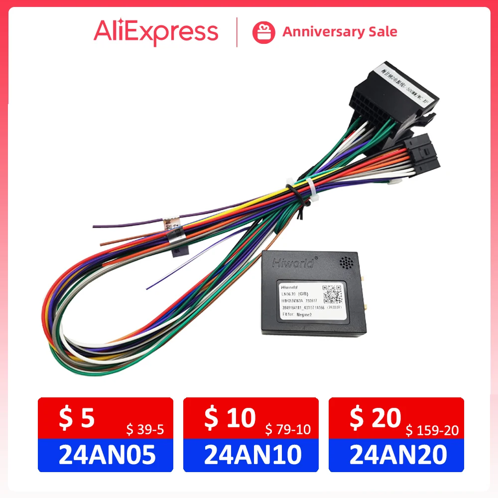 ISO-Cable-Adapter-CAN-Bus-Decoder-Box-16-Pin-Plug-Connector-Car-Android ...