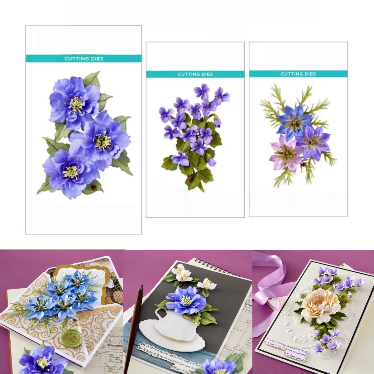 Valentine's Day 2026 Love Clematis Poet Ladybugs Metal Cutting Dies ...
