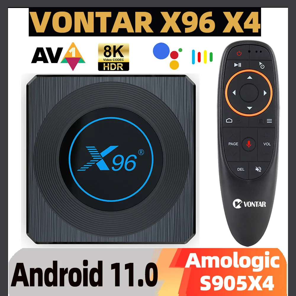 VONTAR-Dispositivo-de-TV-inteligente-X96-X4-decodificador-con-Android-11-Amlogic-S905X4-4GB-de ...