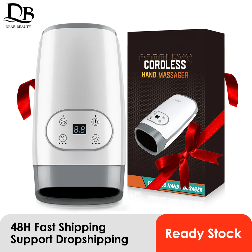 Electric-Hand-Massager-with-Heat-and-Compression-Wireless-Finger ...