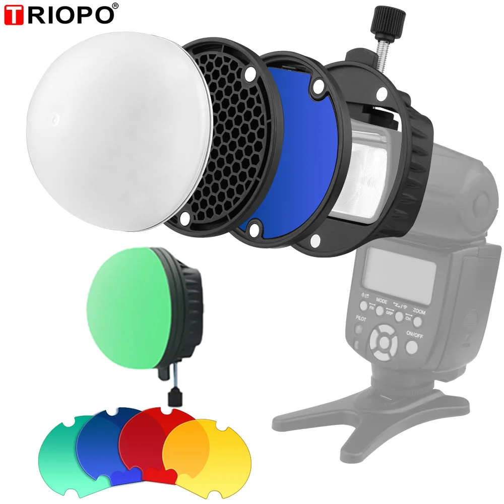 TRIOPO-MagDome-Color-Filter-Reflector-Honeycomb-Diffuser-Ball-Kits-For ...