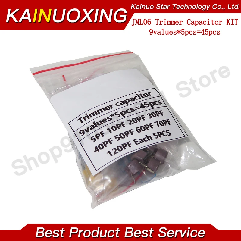 45pcs=9value*5pcs trimmer Adjustable capacitor Assortment Kit JML06 5pf ...