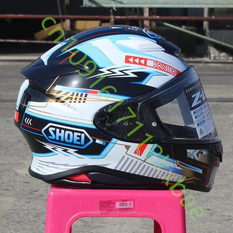 SHOEI-Capacete-integral-para-motocicletas-de-estrada-e-corridas-Capacete-de-prote-o-Blue ...