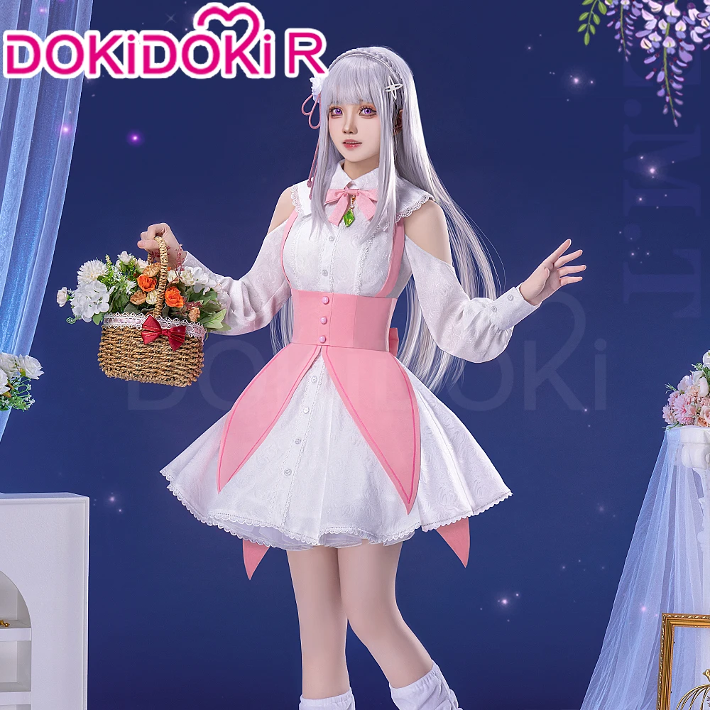 Emiliaa-Cosplay-Costume-Anime-Cosplay-DokiDoki-R-Women-White-Pink-Cute ...