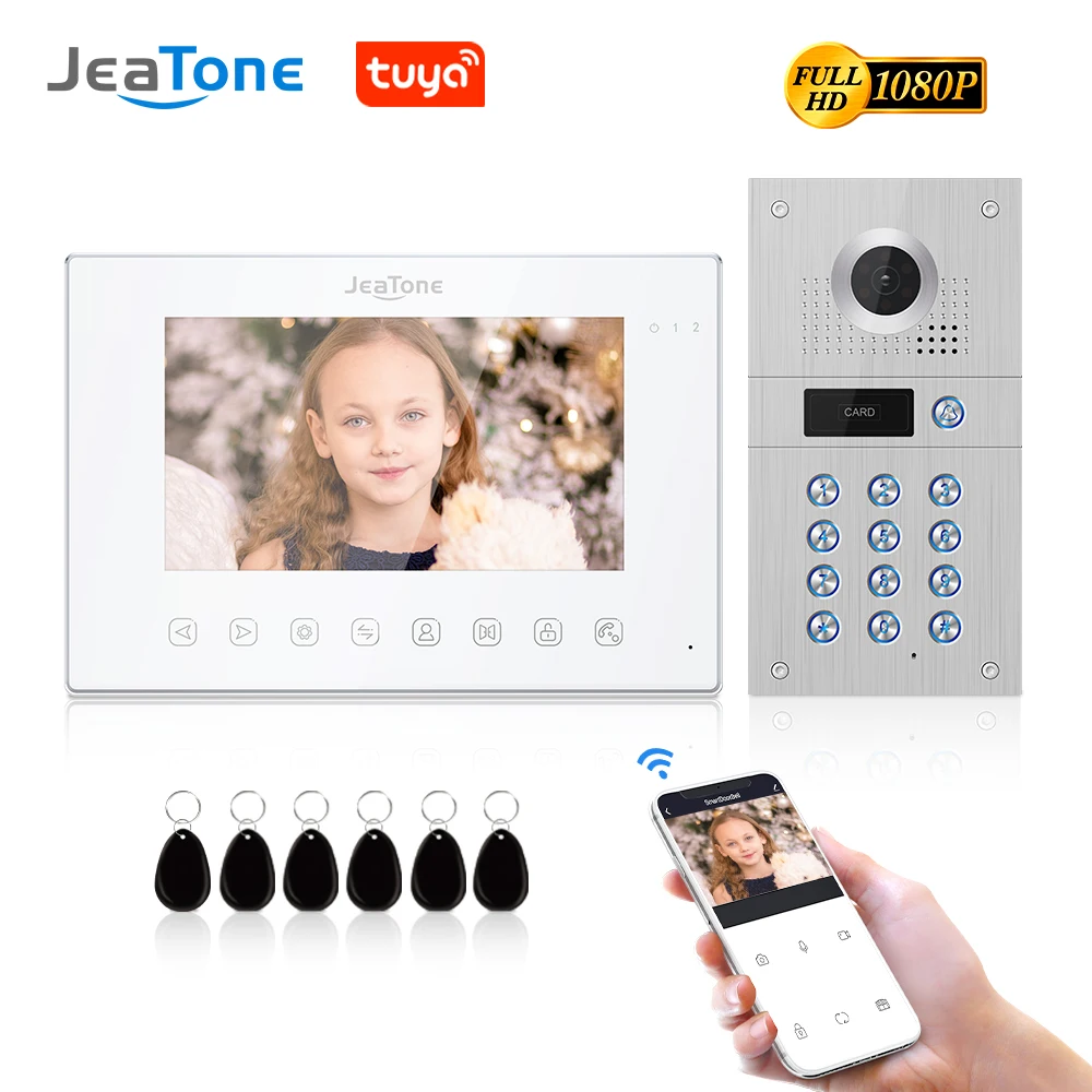 Jeatone – Visiophone Sans Fil Avec Wi-fi, Écran Ahd De 7 Pouces, 1080p ...