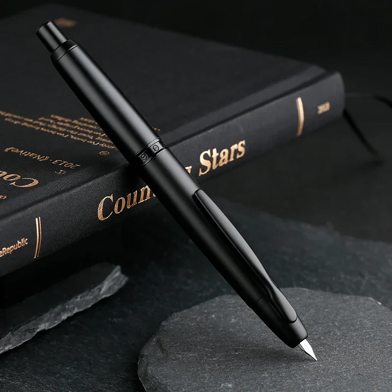 Smoothly-Brand-MAJOHN-A1-Retro-Matte-Black-Retractable-Fountain-Pen-0 ...