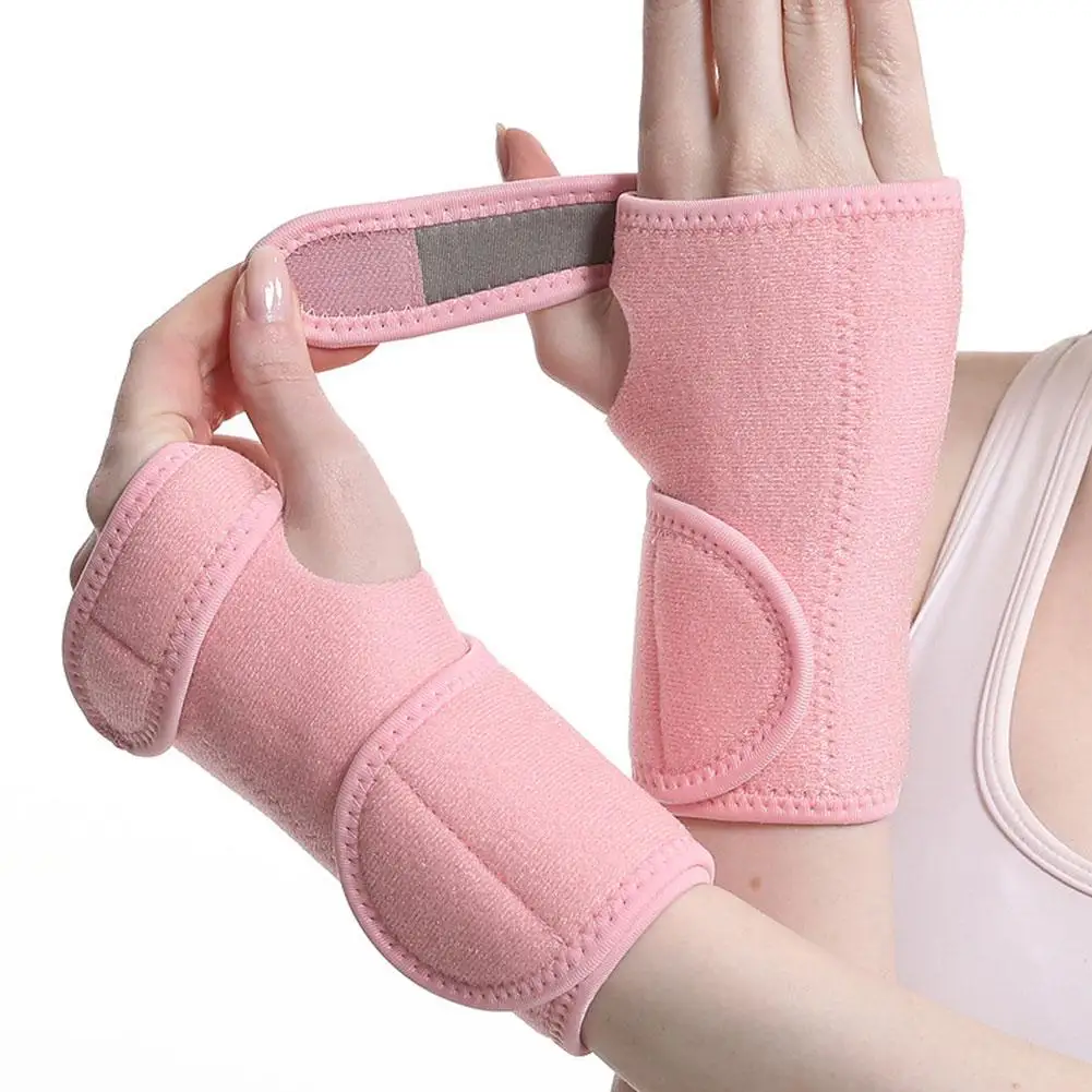 Palm-Wrap-Wristband-Pink-Compression-Wrist-Cuff-Hand-Pain-Anti ...