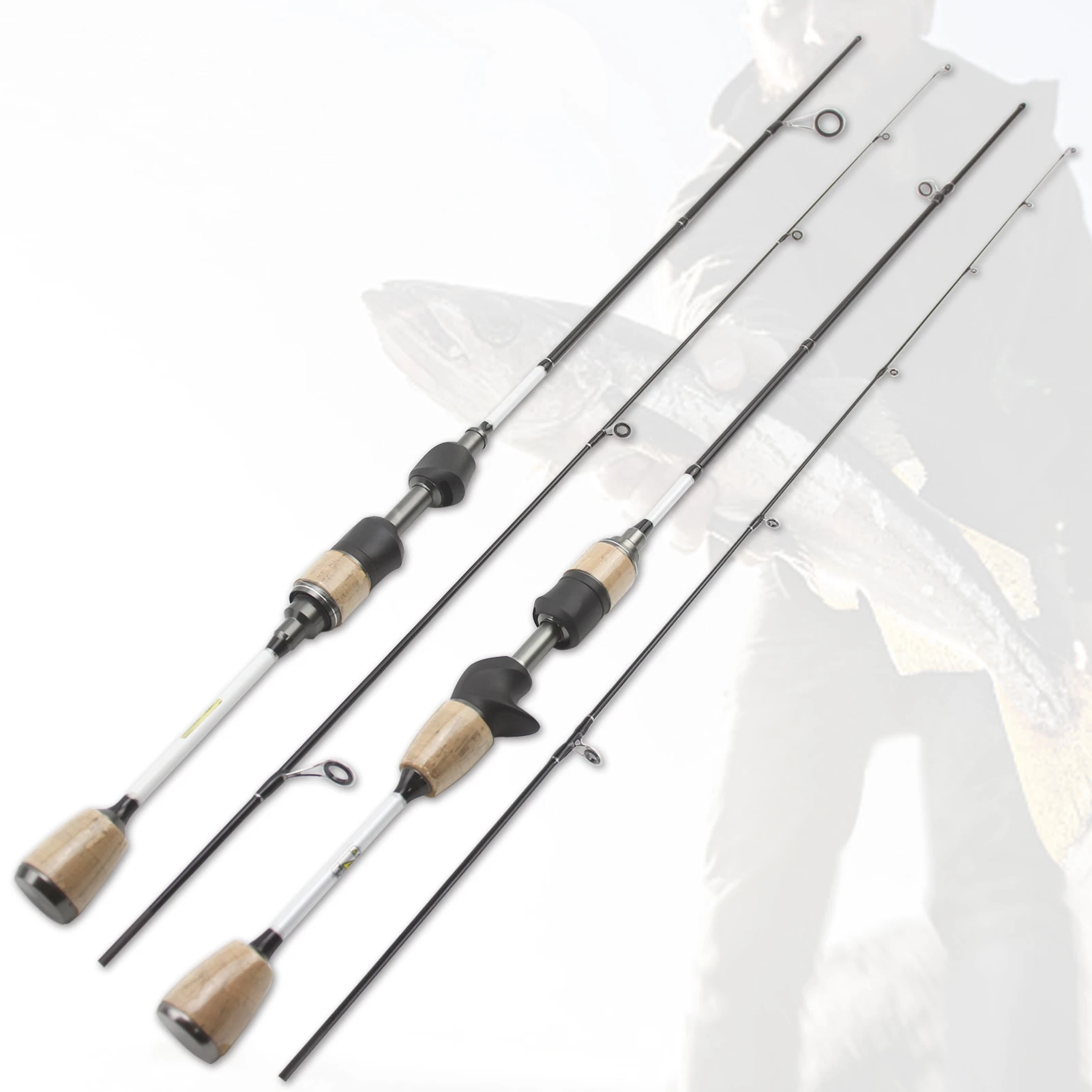 1.68m Ultra Light Ul Slow Lure Rod 1-6g 3-6lb Carbon 2 Section Trout ...