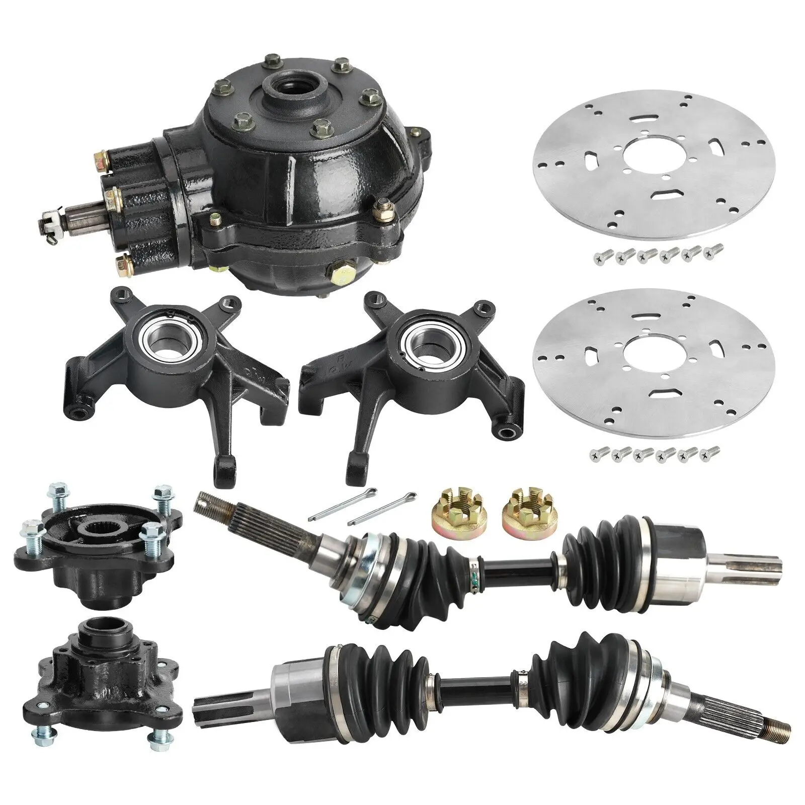 TDPRO-4-Wheel-Drive-Shaft-CV-Axle-Gearbox-Assembly-kit-Disc-Rotor-Quad ...