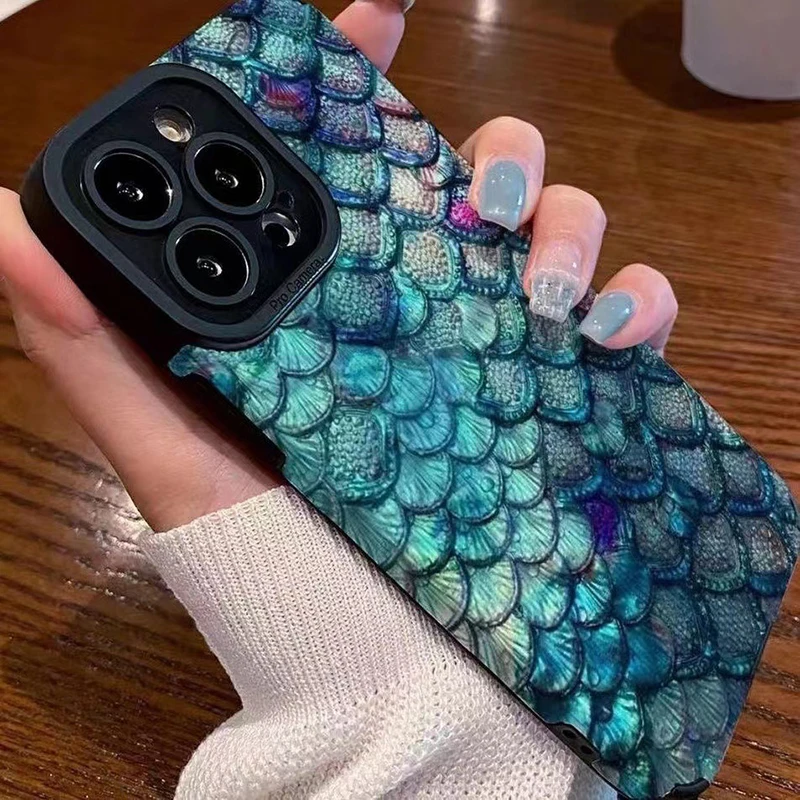 Ottwn-Colourful-Fish-Scales-Phone-Case-For-iPhone-15-11-Pro-Max-13-12-X ...