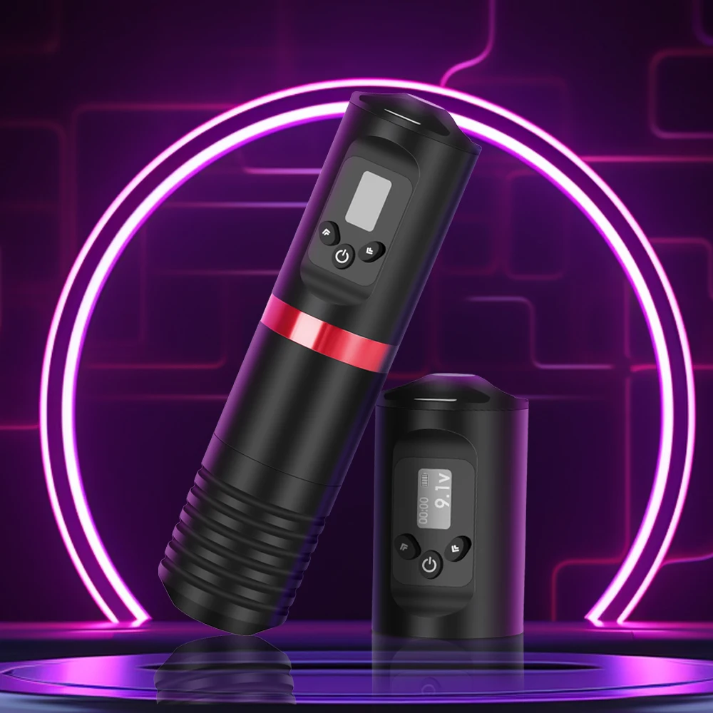 Pro-Portable-Professional-Tattoo-Machine-Pen-Wireless-Powerful-Battery ...