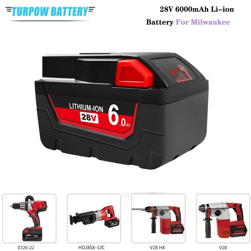 Bater-a-de-litio-de-28V-y-6000mAh-para-Milwaukee-V28-herramienta ...