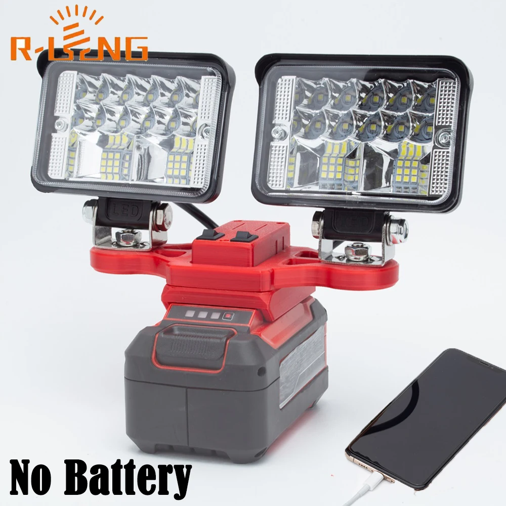 LED-Work-Light-For-Ozito-for-Einhell-18V-Lithium-Battery-w-USB-Fast ...