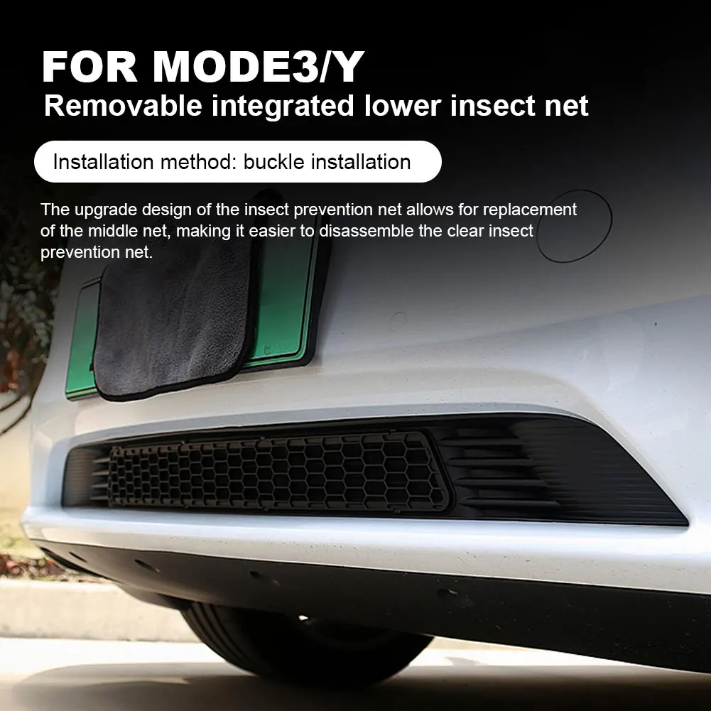 Anti insect Front Mesh Grille For Tesla Model 3 Y 2020 2023 Lower ...