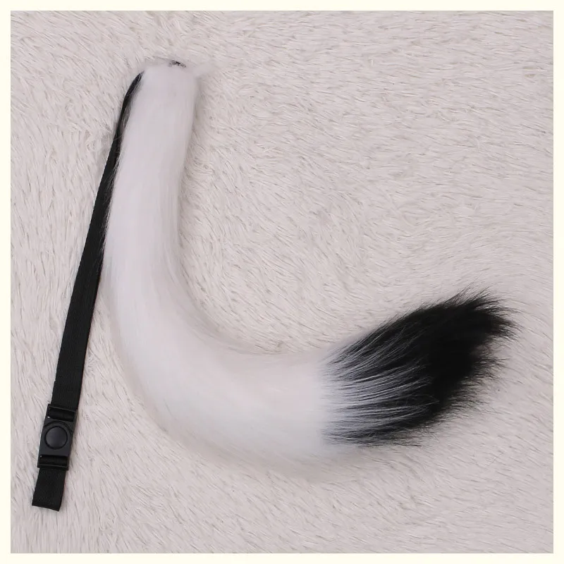 60cm Halloween Animal Tail Black Red Cat Fox Tails Props Role Play ...