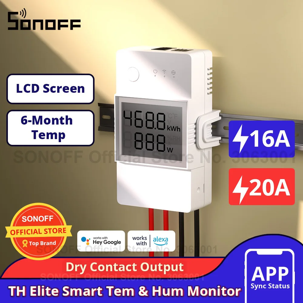 SONOFF-TH-Elite-16A-20A-WiFi-Smart-Switch-Temperature-and-Humidity ...