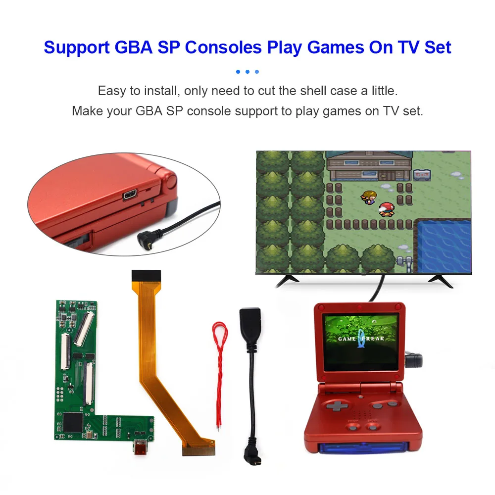 Gba Sp Hdmi Port Pcb Mod Kits ,adapter Hdtv Converter Kit For Gameboy ...