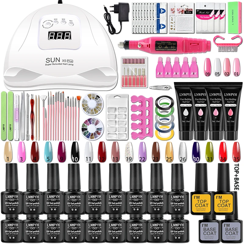 Acrylic Nail Kit With Lamp Dryer Pro Manicure Set For Nail Art Acrylic ...