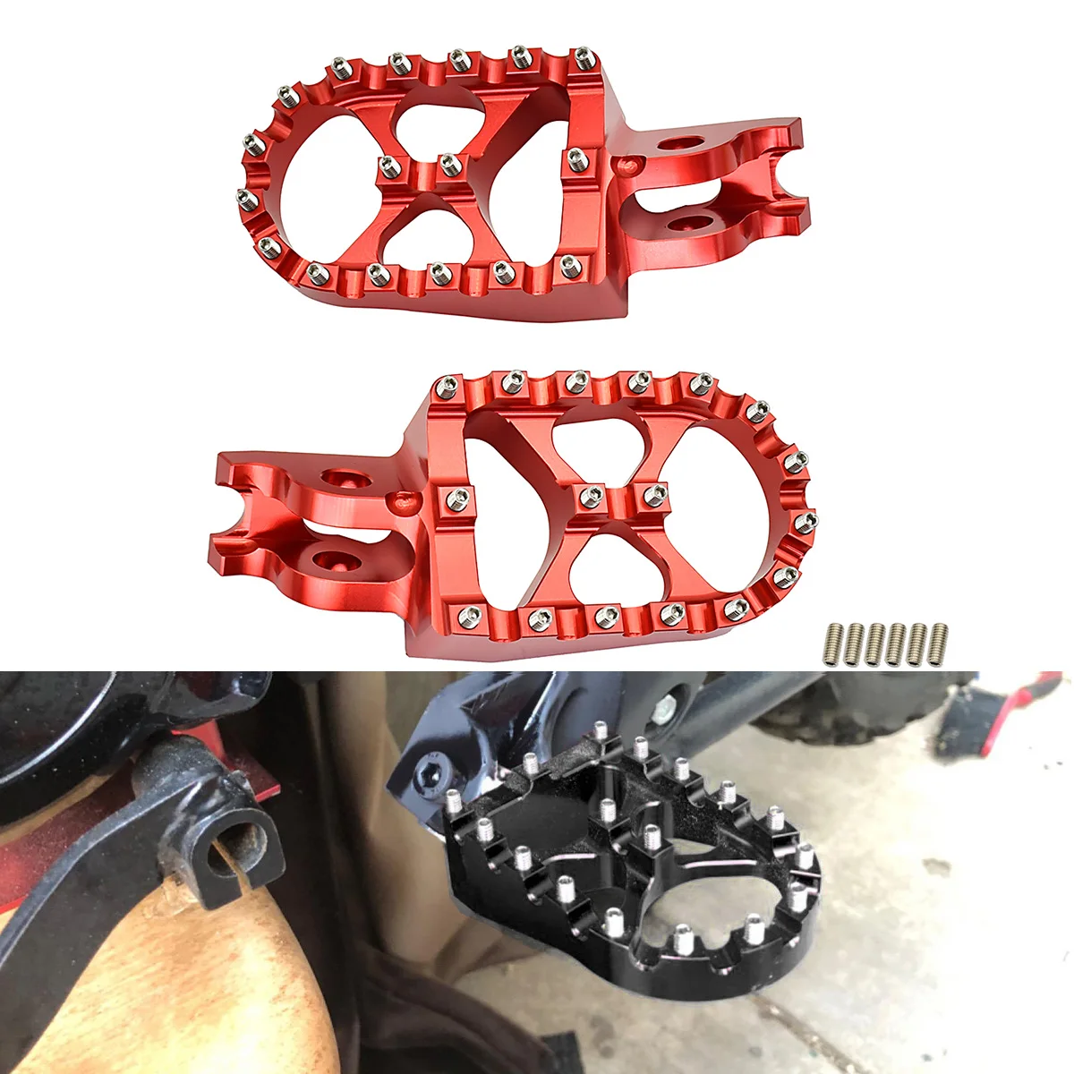 Motorcycle-CNC-FootRest-Footpegs-Foot-Pegs-Pedals-For-HONDA-CR-125-250 ...