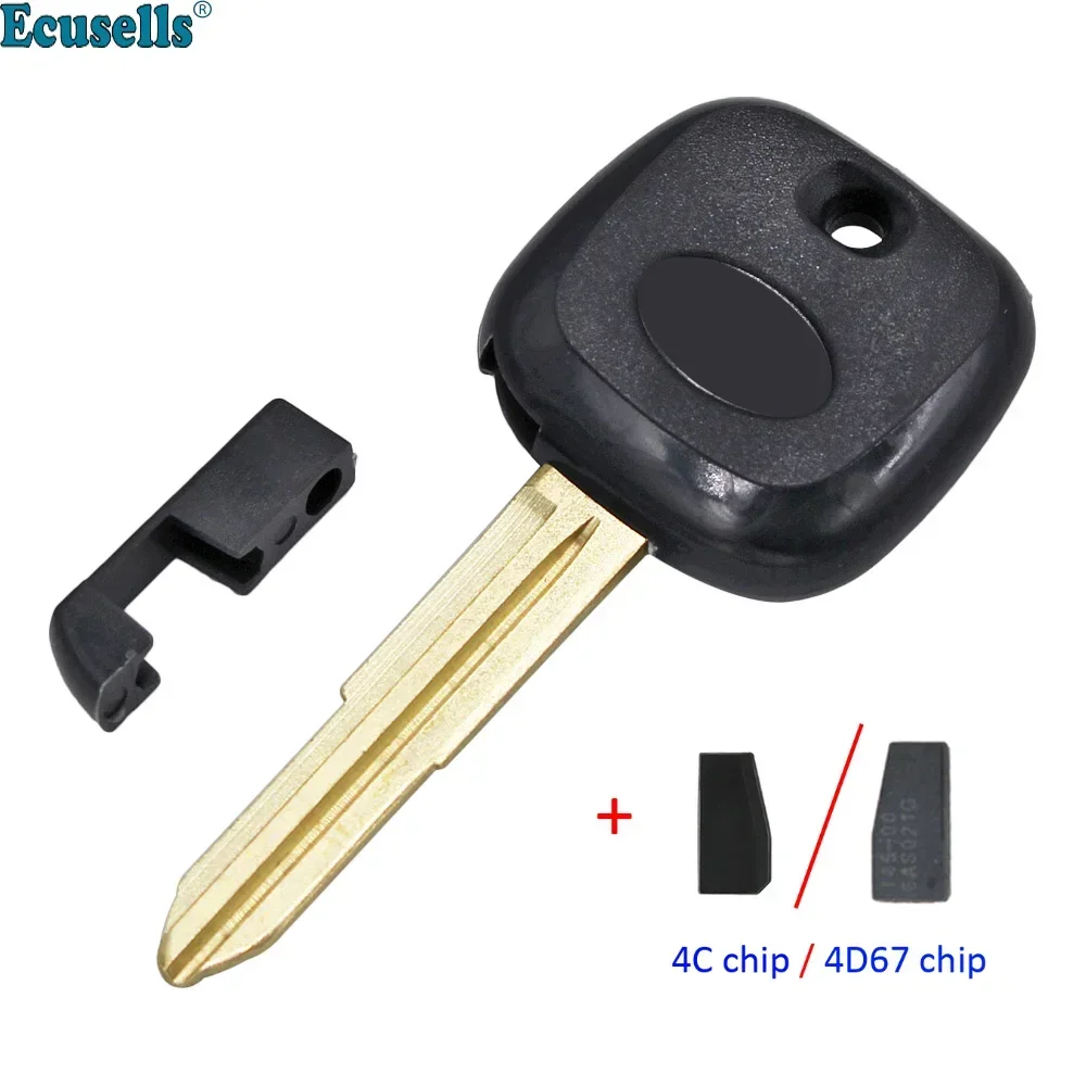 Transponder Key Shell Case Fob 4C/4D67 Chip TOY41R for Daihatsu Charade ...