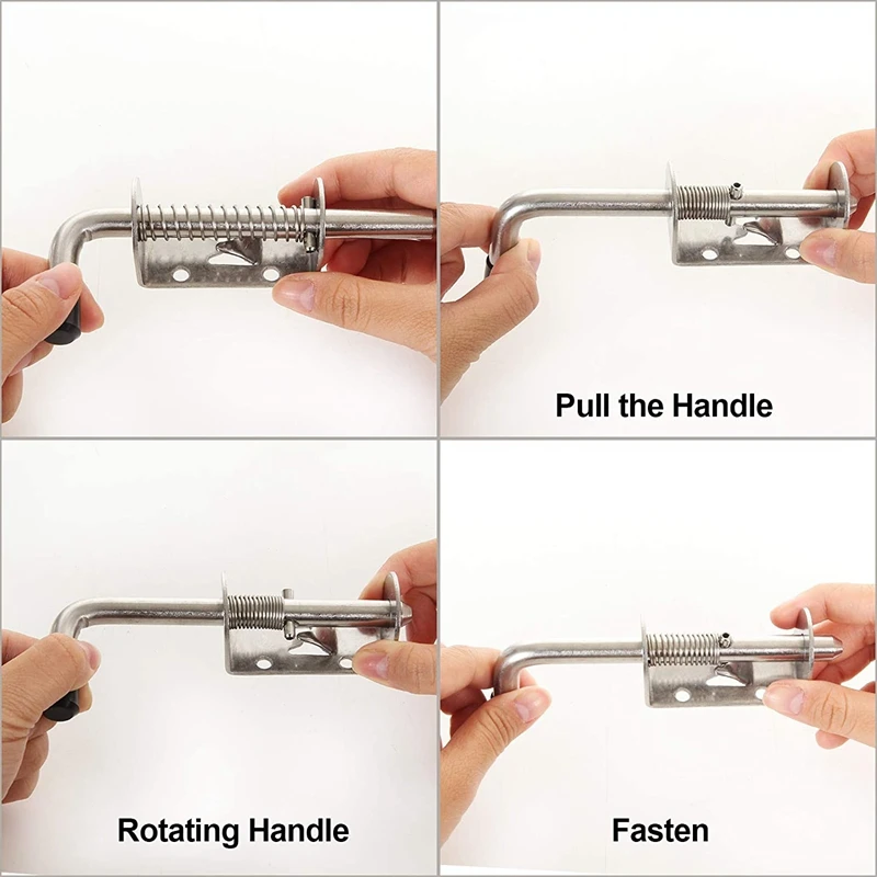 Spring Loaded Door Latch 2 Pack Spring Pin Latch Lock For Utility ...
