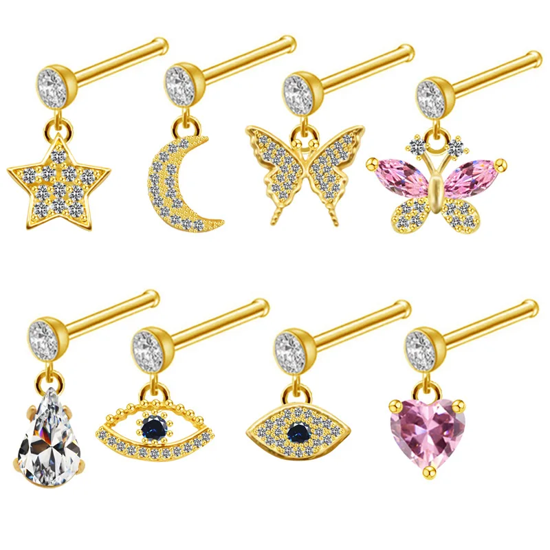 Nose-Piercing-Jewelry-New-Star-Nose-Rings-Butterfly-Heart-Nose-Pins-CZ ...