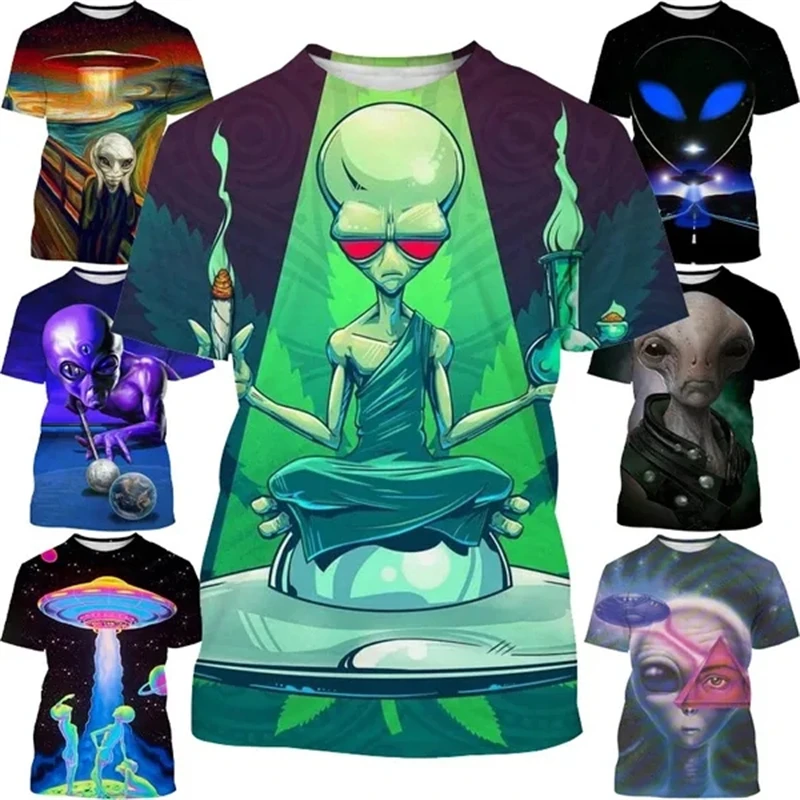 New-UFO-Alien-Speciesion-Invasion-T-shirt-Classic-ET-T-Shirt-Men-Women ...