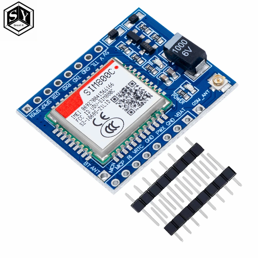 SIM800C-GSM-GPRS-Module-5V-3-3V-TTL-Development-Board-IPEX-With ...
