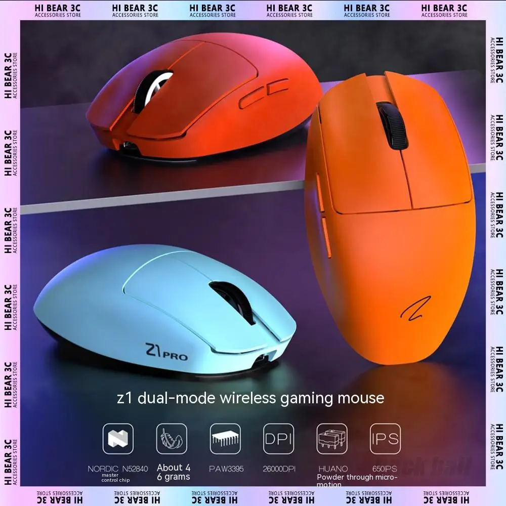Zopin-mouse-sem-fio-z1-pro-2-4g-sensor-de-luz-baixo-atraso-fps-ergon ...