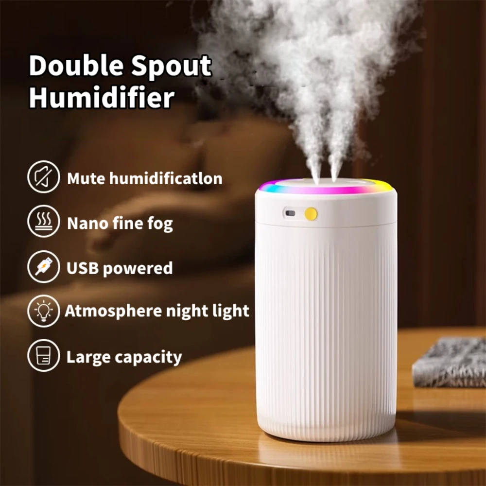 800ml-Colorful-Light-Cool-Mini-Humidifiers-Double-Spout-Portable-USB ...