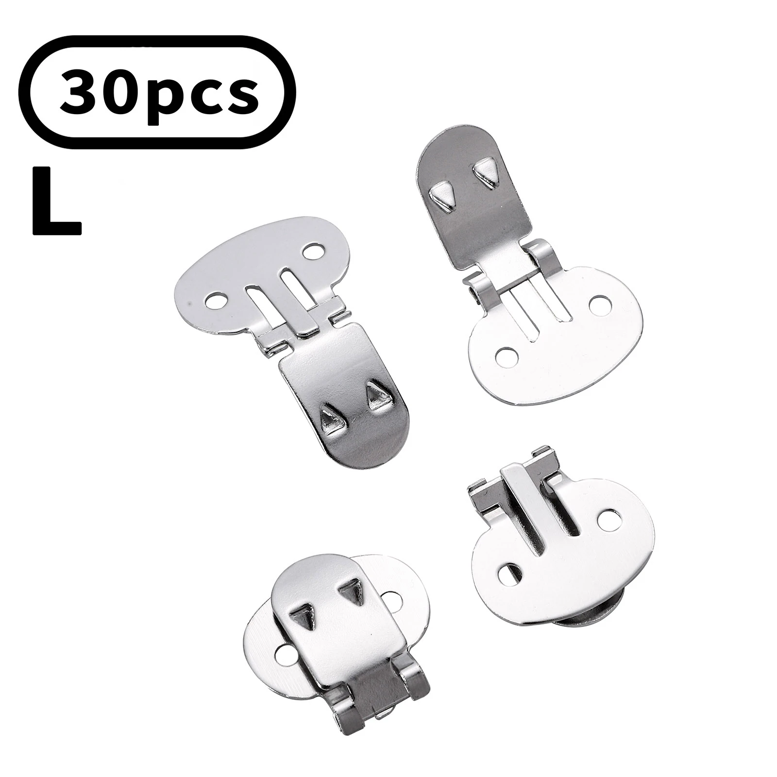 30Pcs-Shoes-Clips-Stainless-Steel-Flat-Blank-Shoe-Clips-Shoe-Ornaments ...