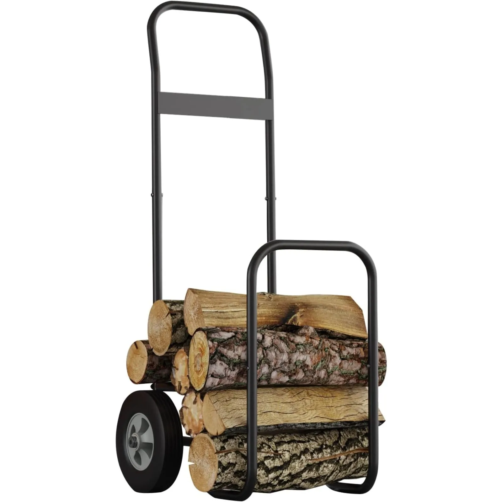 US-Firewood-Log-Cart-Carrier-Outdoor-and-Indoor-Wood-Rack-Storage-Mover ...
