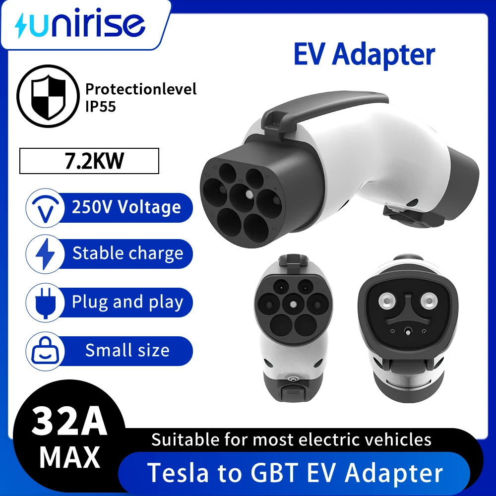7.2kW Tesla to GB/T Adapter 32A Fast Charger for Electric Vehicles ...