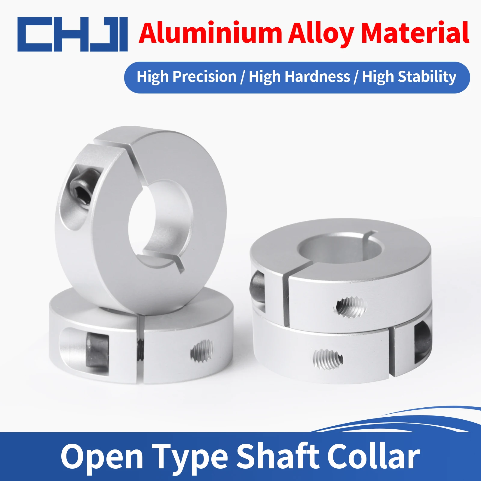 CHJl-4pcs-Clamp-On-Shaft-Collar-Aluminum-Shaft-Locking-Collar-with-Set ...