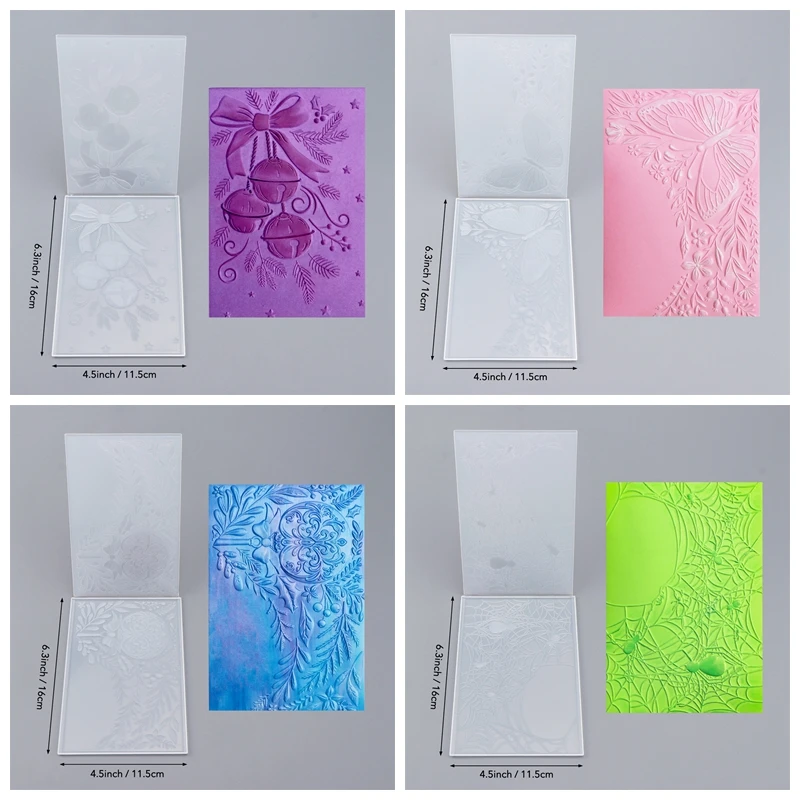 Spider Web Jingle Bells Butterfly Pattern 3D Embossing Folder DIY Art ...