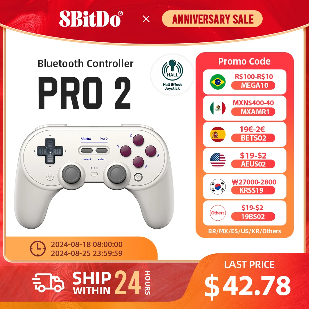 Original-8BitDo-Pro-2-Bluetooth-Controller-Gamepad-with-Joystick-for ...