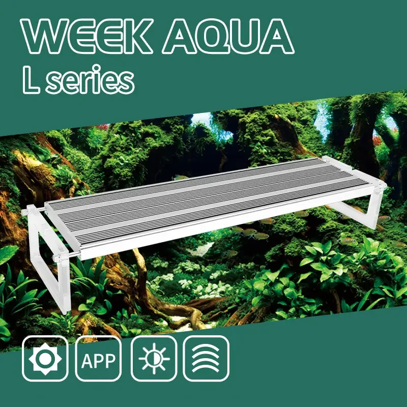 WEEK AQUA L Series RGB led aquarium lighting with Cycle timer stepless ...