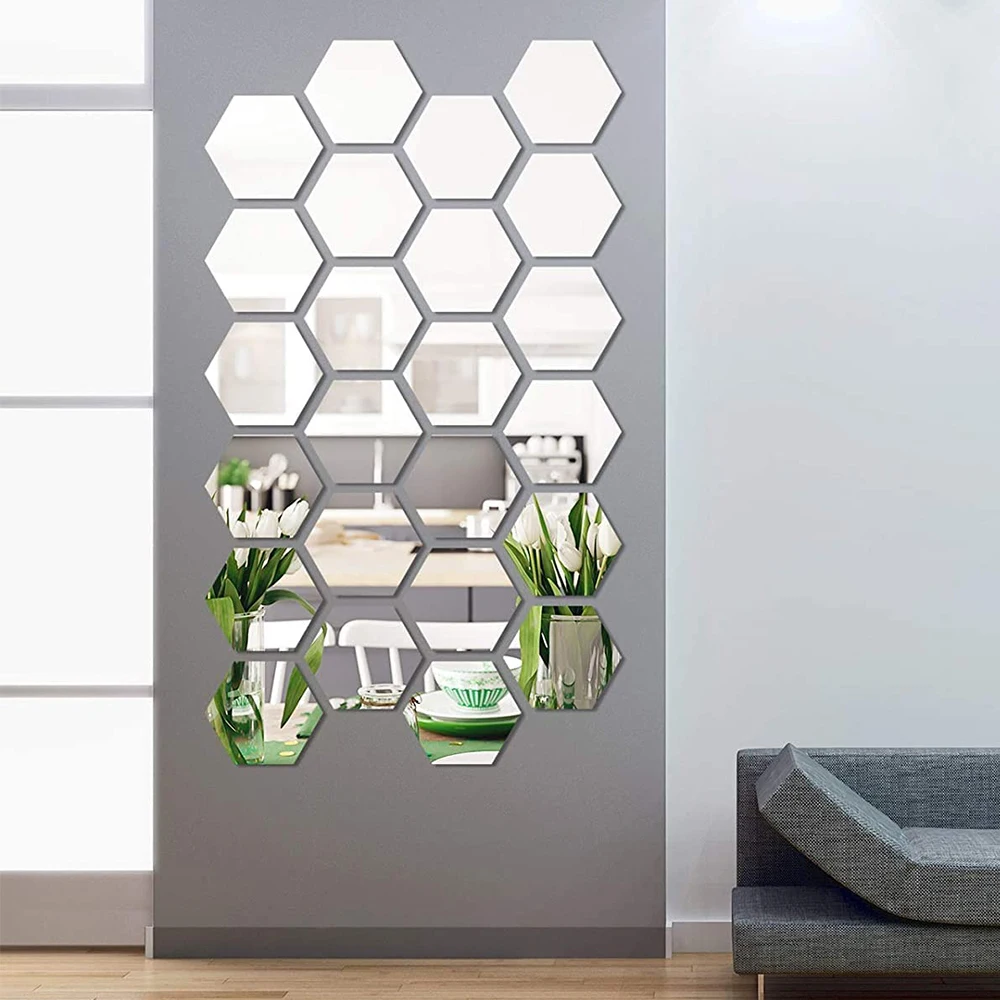 3D-Mirror-Wall-Stickers-Nordic-Style-Acrylic-Hexagon-Mirror-Sticker ...
