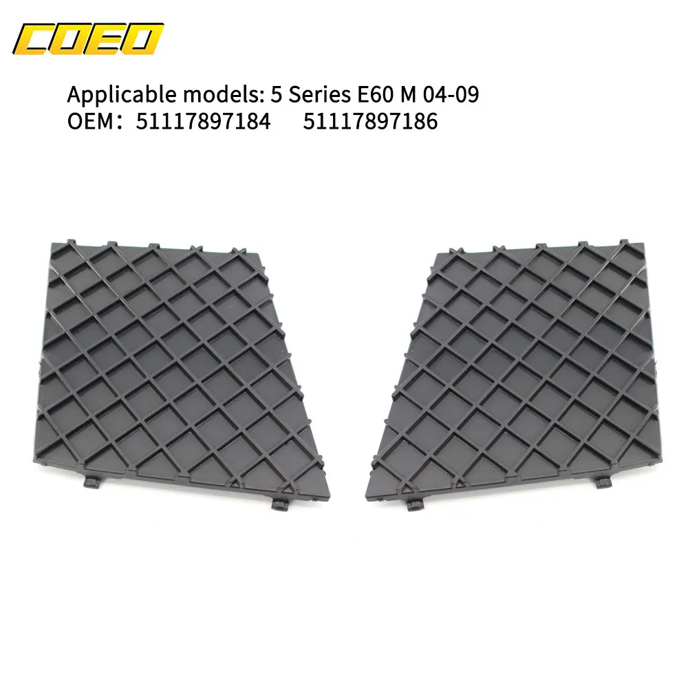 For-BMW-E60-M-2004-2009-2Pcs-Front-Fog-Light-Cover-Grill-Auto-Spare ...