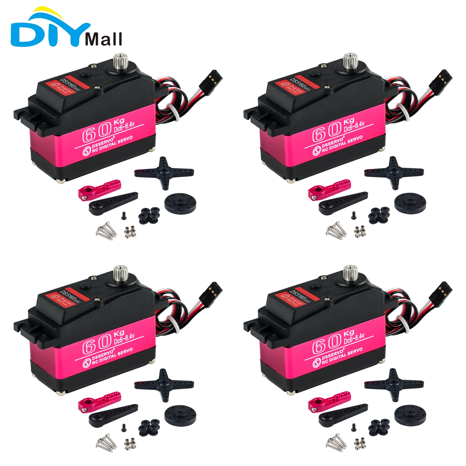 DS5160-60kg-180-270-Degree-RC-Digital-Servo-High-Torque-Metal-Gear ...