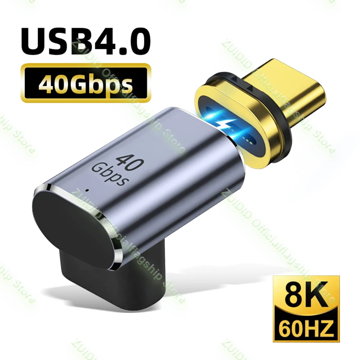 Elbow Usb4.0 Thunderbolt3 40gbps Magnetic Adapter Usb C To C 100w Fast ...