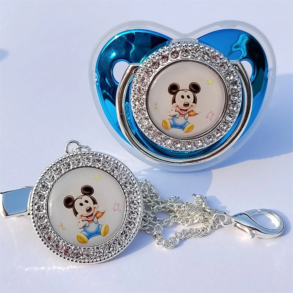 Bebe Blue Silver Mickey Mouse Disney BPA Free Silicon Nipple with ...