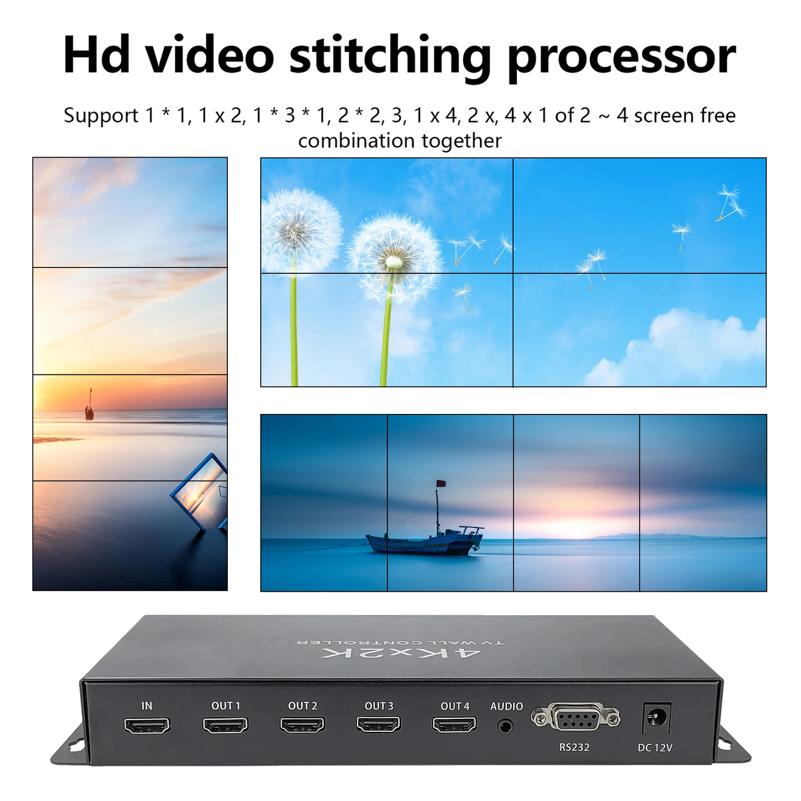 2x2-HDMI-Video-Wall-Controller-HD-Processor-MultiScreen-Stitching ...