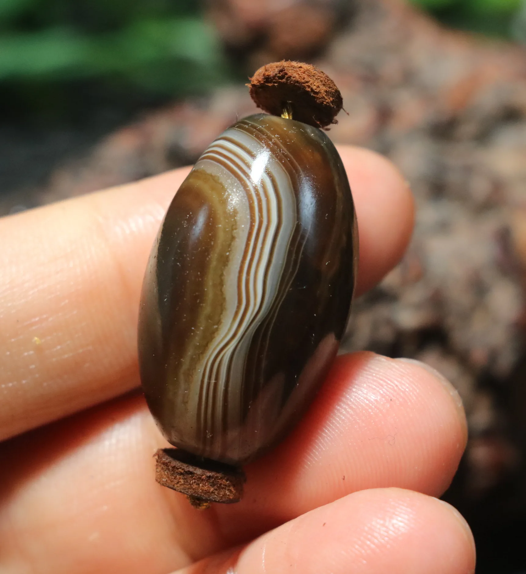 N3S06-Energy-Tibetan-Top-Old-Agate-Natural-Silkworm-Stripes-Big-Daluo ...
