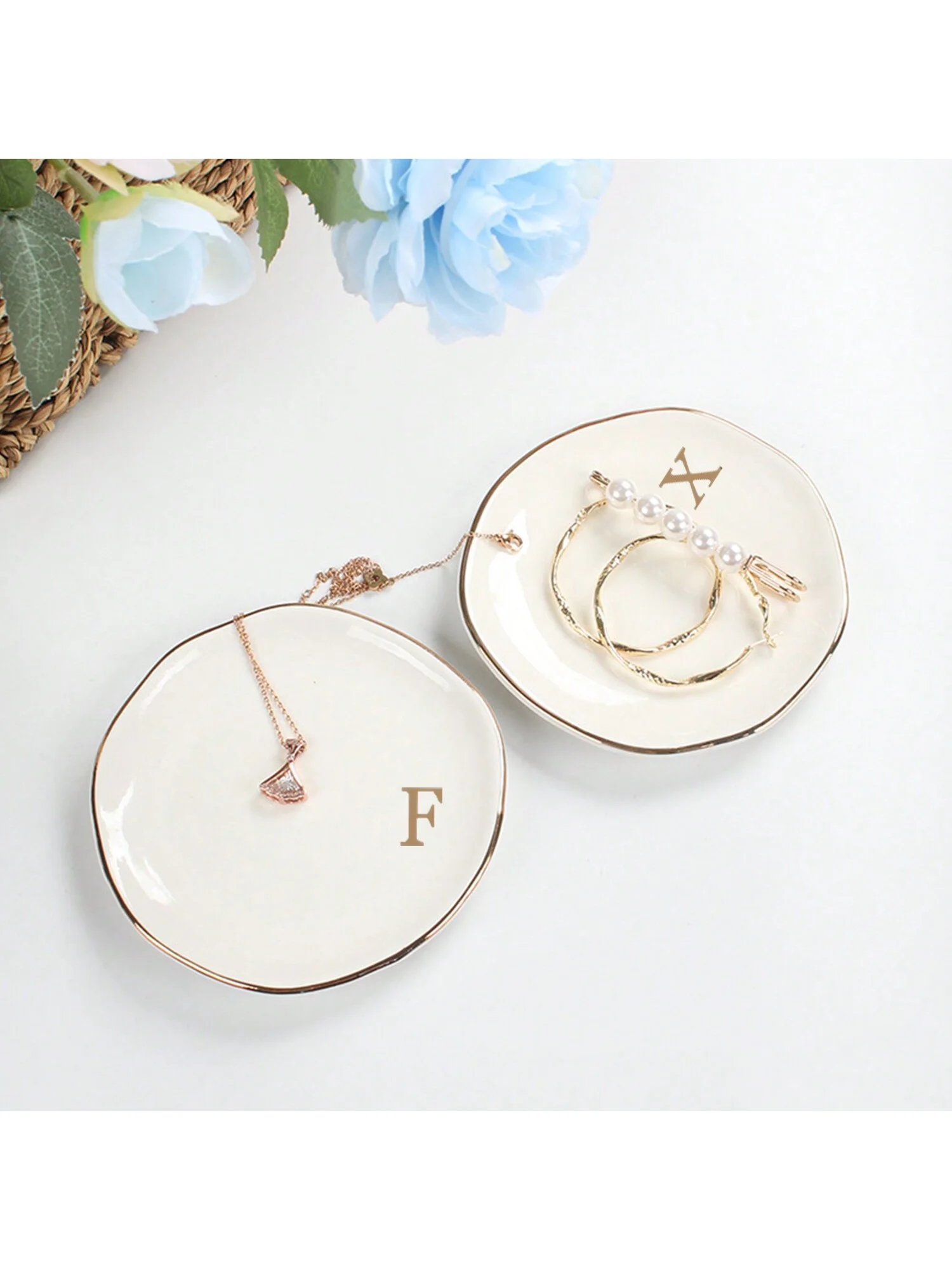 Iniciais-personalizadas-anel-prato-para-mulheres-bandeja-de-j-ias ...